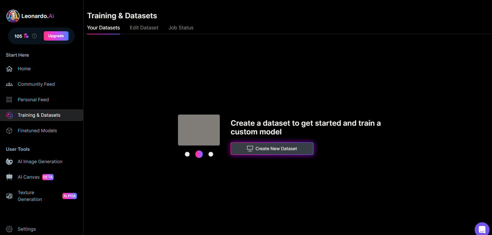 AI绘图神器Leonardo.Ai之软件主界面概览_onekbit云笔记