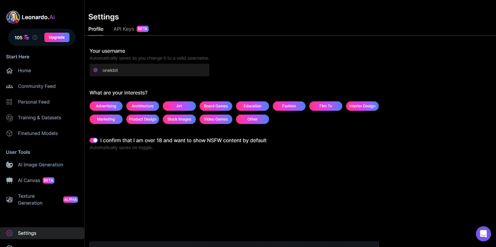 AI绘图神器Leonardo.Ai之软件主界面概览_onekbit云笔记
