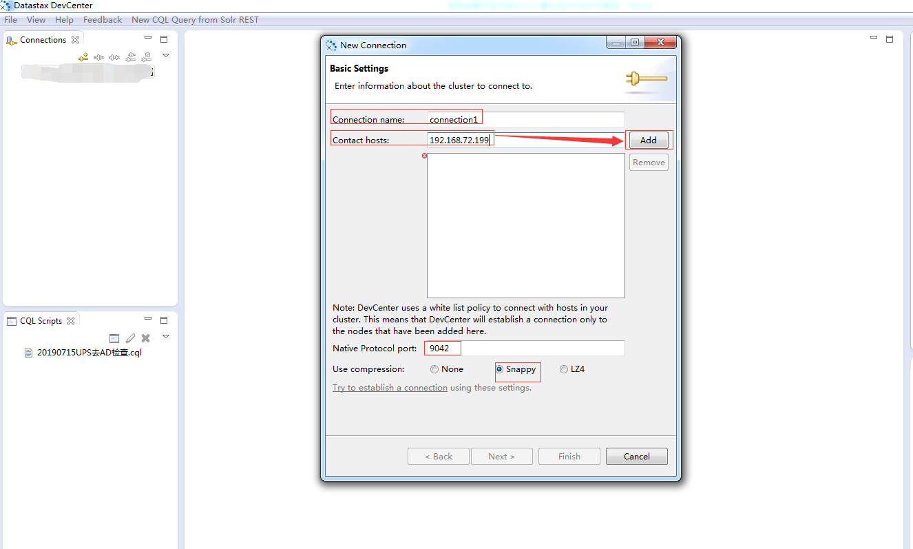 Cassandra数据库基础使用-使用DataStax DevCenter连接Cassandra DB_onekbit云笔记