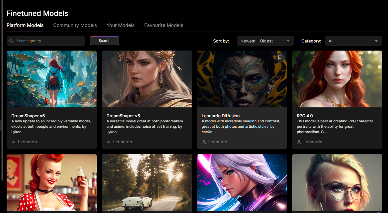 1.7、Finetuned Models界面详细介绍_onekbit云笔记